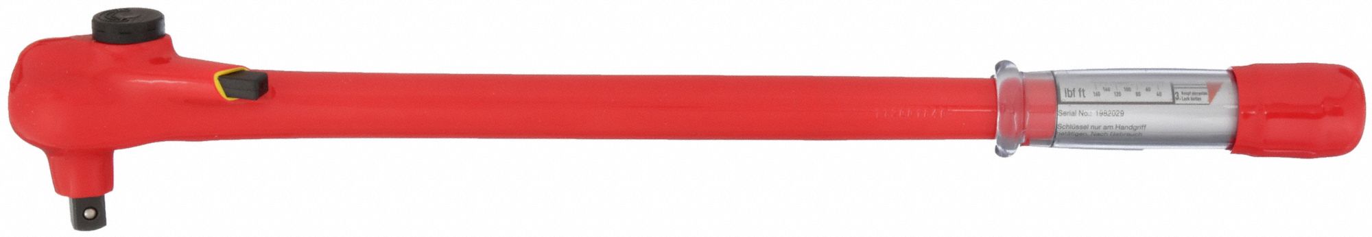 WIHA, 1/2 in Drive Size, 40 N-m to 220 N-m, Micrometer Torque Wrench ...