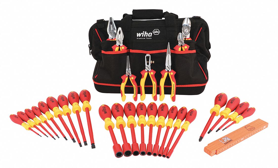 WIHA, 31 Total Pcs, SAE, Tradesman Tool Set - 53KG90|32896 - Grainger