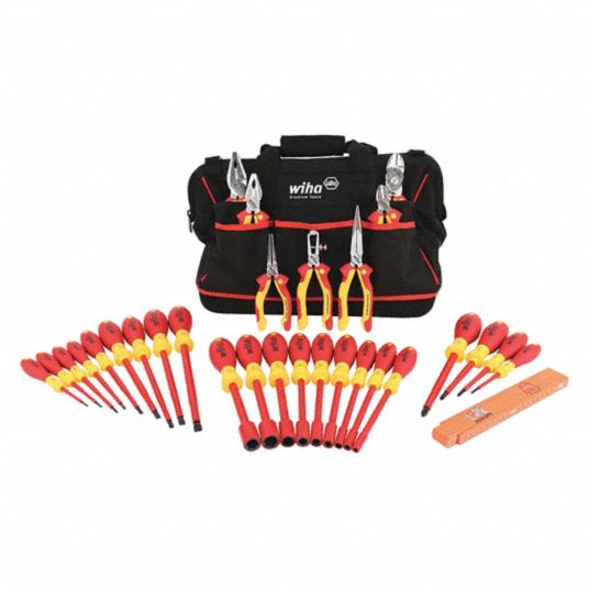 WIHA, 31 Total Pcs, SAE, Tradesman Tool Set - 53KG90|32896 - Grainger