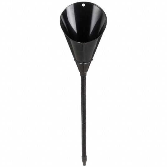 Steel, 64 fl oz Fluid Capacity, Flex Spout Funnel with Screen - 53KJ38 ...
