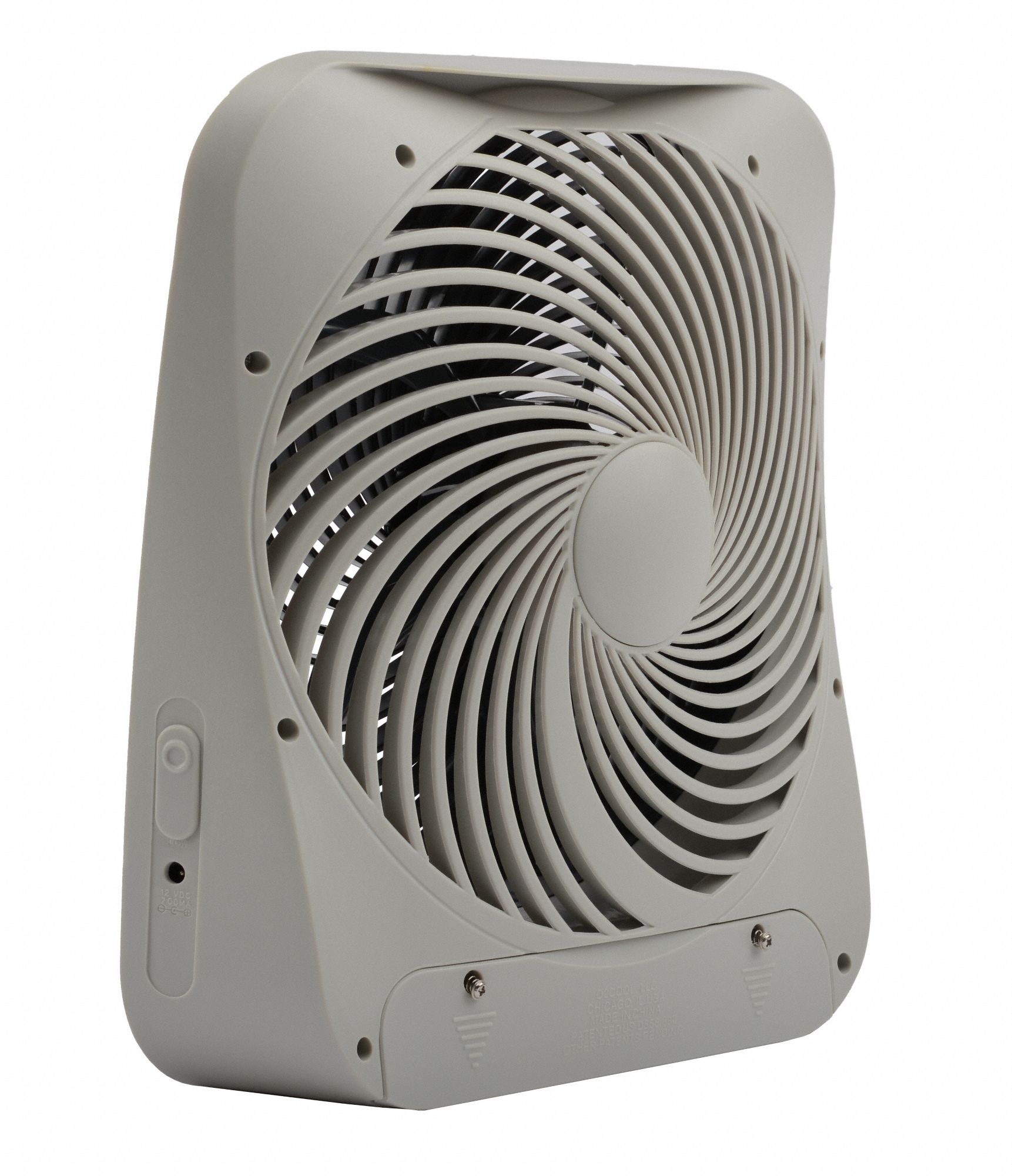 TREVA/O2COOL Compact Fan: 10 in Blade Dia, Non-Oscillating, 2 Speeds ...