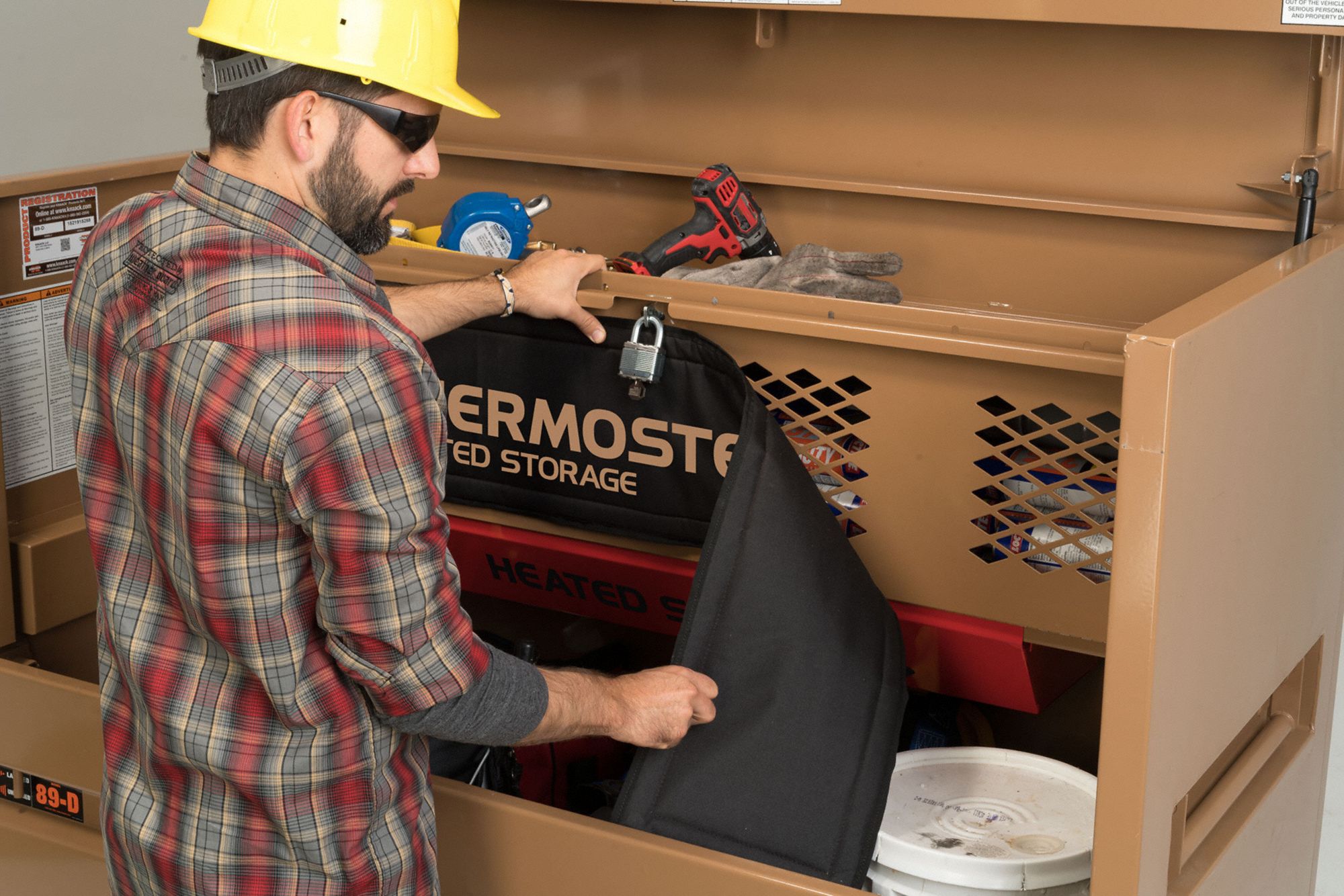 KNAACK Piano-Style Jobsite Box: 48 in Overall Wd, 30 in Overall Dp, 49 ...