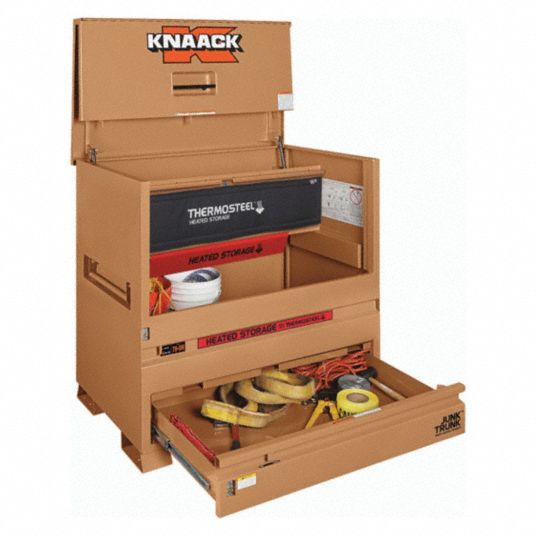 KNAACK, 48 in Overall Wd, 30 in Overall Dp, Piano-Style Jobsite Box ...
