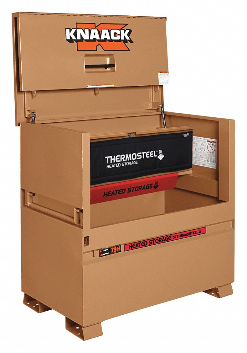 KNAACK, 48 in W x 30 in D x 49 in H, 36.2 cu ft, Piano-Style Jobsite ...