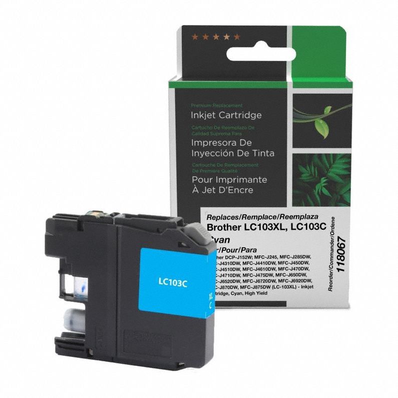 CLOVER, Cyan, LC103C/LC103XL, High Yield Ink Cartridge - 53PD12|CIG ...