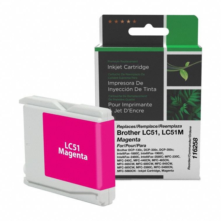 CLOVER, Magenta, LC51/LC51M, Ink Cartridge - 53PD26|CIG-LC51M - Grainger