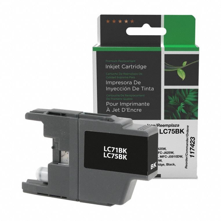 CLOVER, Black, LC71BK/LC75BK, High Yield Ink Cartridge - 53PD33|CIG ...