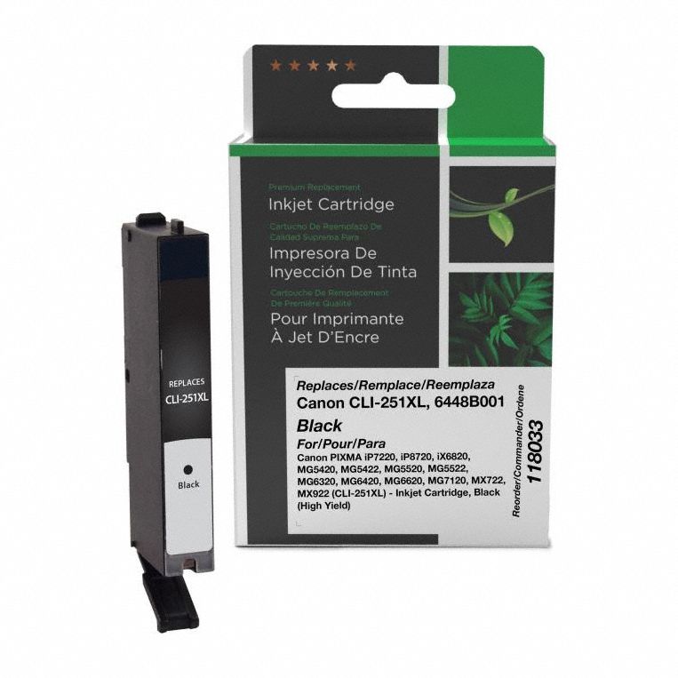CLOVER, Black, 6448B001, High Yield Ink Cartridge - 53PD95|CIG-6448B001 ...