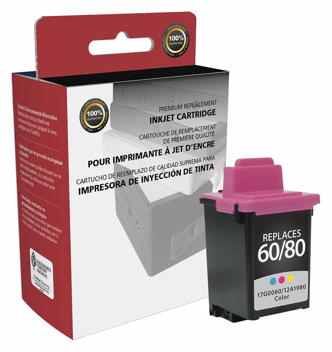 CLOVER, Tri-Color, #80/#50, Ink Cartridge - 53PG42|CIG-15M0120 - Grainger