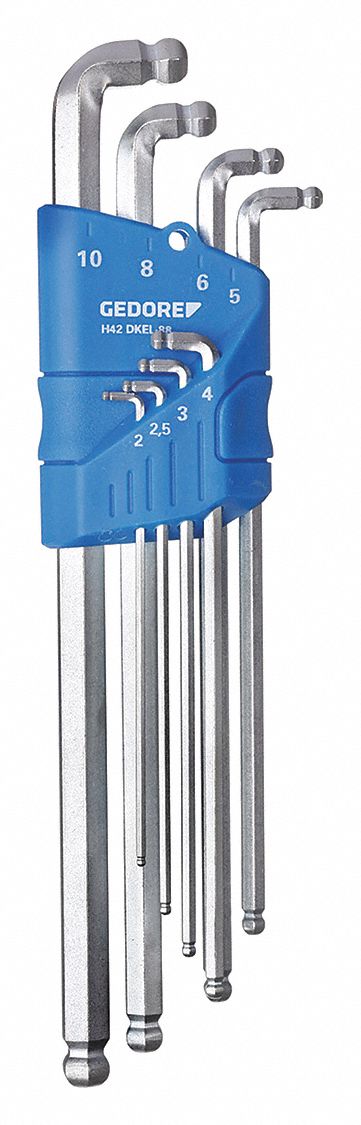 GEDORE, 6 - 10 Pieces, L, Hex Key Set - 53PH16|H 42 DKEL-88 - Grainger