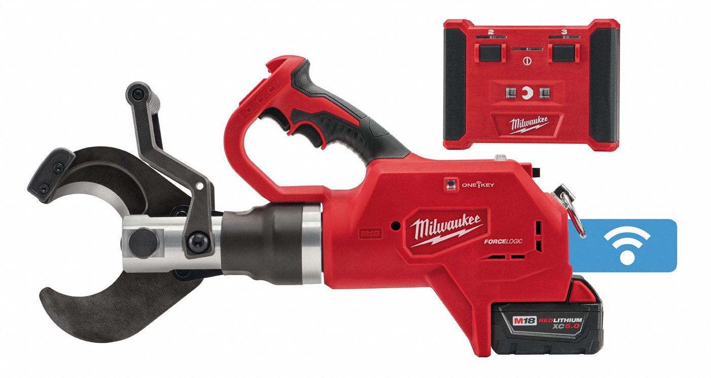 MILWAUKEE Cordless Cable Cutter Kit: Battery Included, 18 V, Li-Ion ...