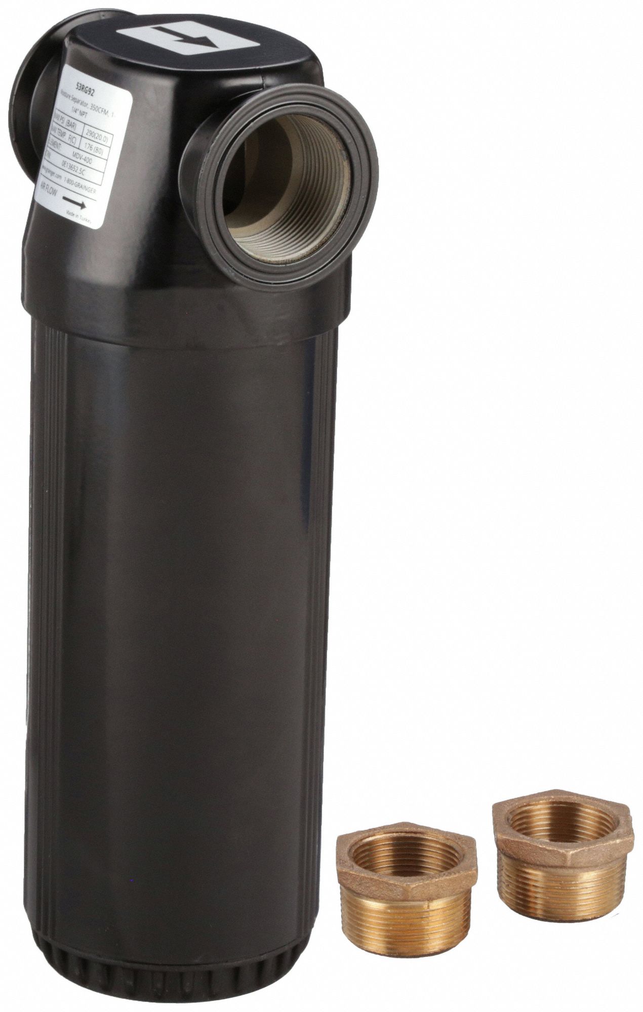 SPEEDAIRE Pneumatic Condensate Separator: 1 1/4 in NPT, 350 cfm, 290 ...