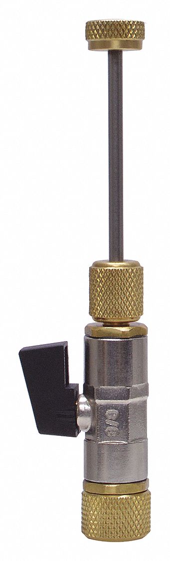 UNIWELD, 6 5/8 in Lg, Brass/Stainless Steel, Valve Core Remover ...