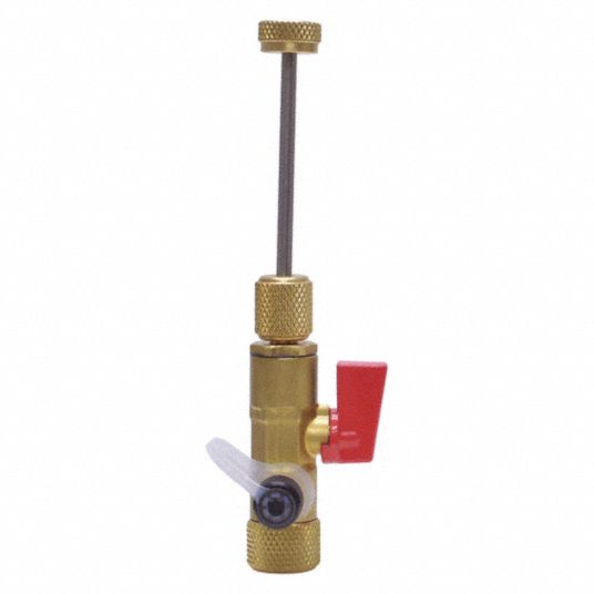 UNIWELD, 3 7/8 in Lg, Brass/Stainless Steel, Valve Core Remover ...