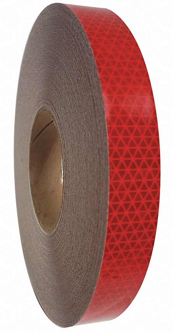 Red, 1 in Wd, Reflective Tape - 53TY11|22044 - Grainger