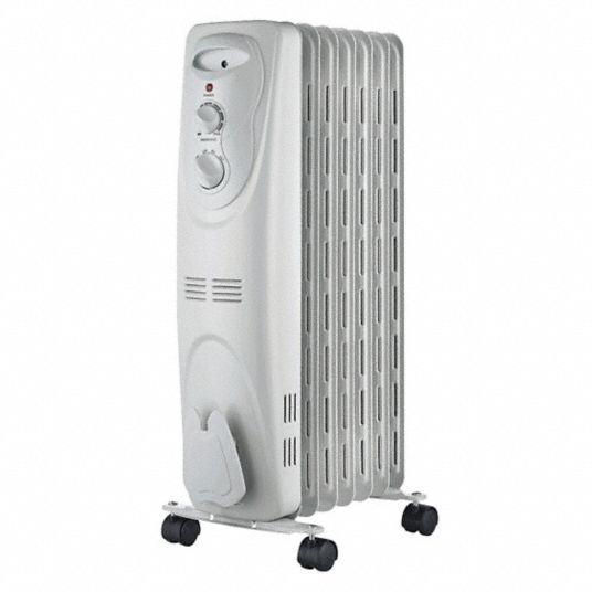 DAYTON Portable Electric Heater: 1500W, Mechanical Controls/Overheat ...