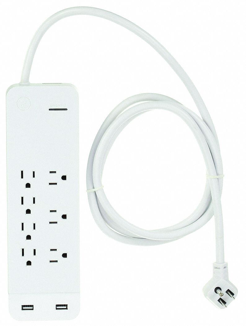 GE, 7 Outlets, 6 ft Cord Lg, Outlet Strip - 53TZ16|36363-CS1 - Grainger