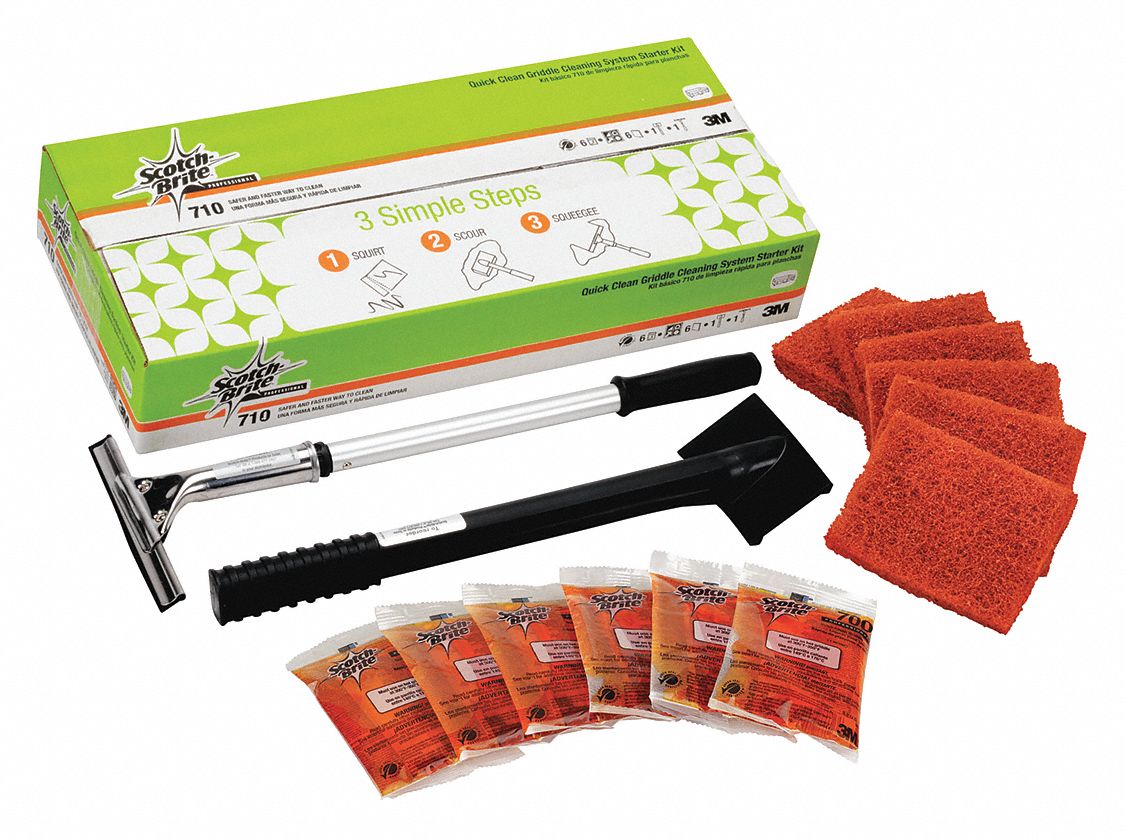 SCOTCH-BRITE, Fiber/Mineral/Resin, 21 1/4 in Lg, Cleaning Kit - 53UD16 ...