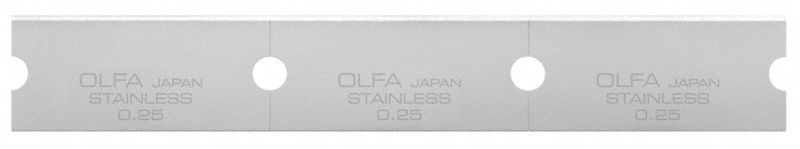 OLFA, 120 mm Blade Lg, 18 mm Blade Wd, Razor Blade - 53UE15|GSB-1S - Grainger