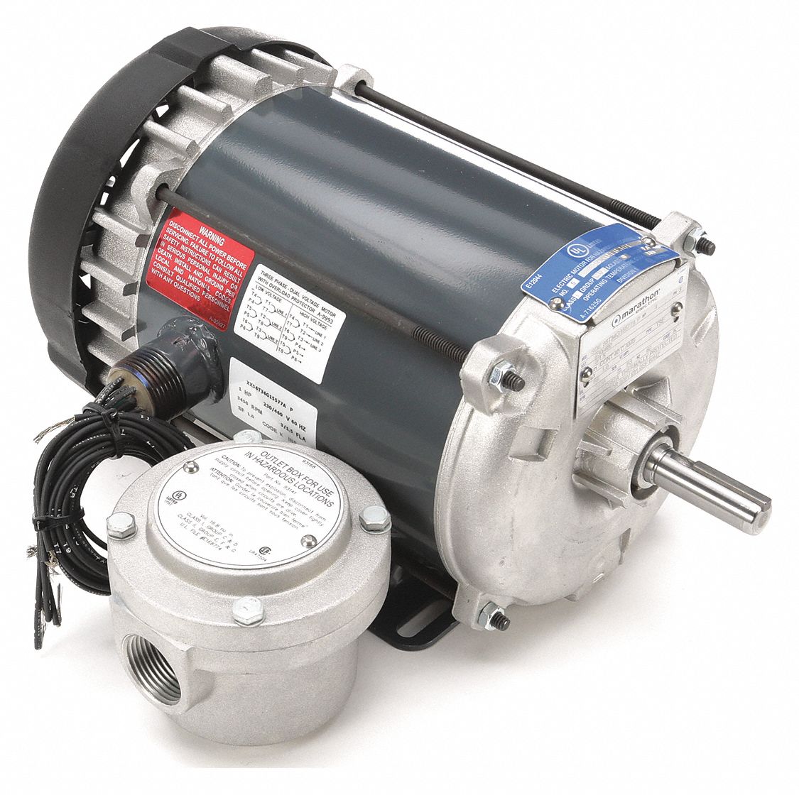 Hazardous Location Motor, 1 HP, Hazardous Location Class 1 C,D / 2 F,G ...