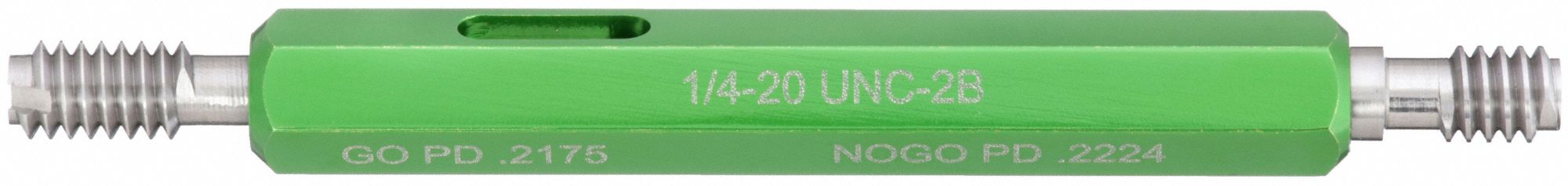GF GAGE, Go/No-Go (Plus/Minus), 1/4"-20 Thread Size, Threaded Plug Gauge Assembly - 53UG42 ...