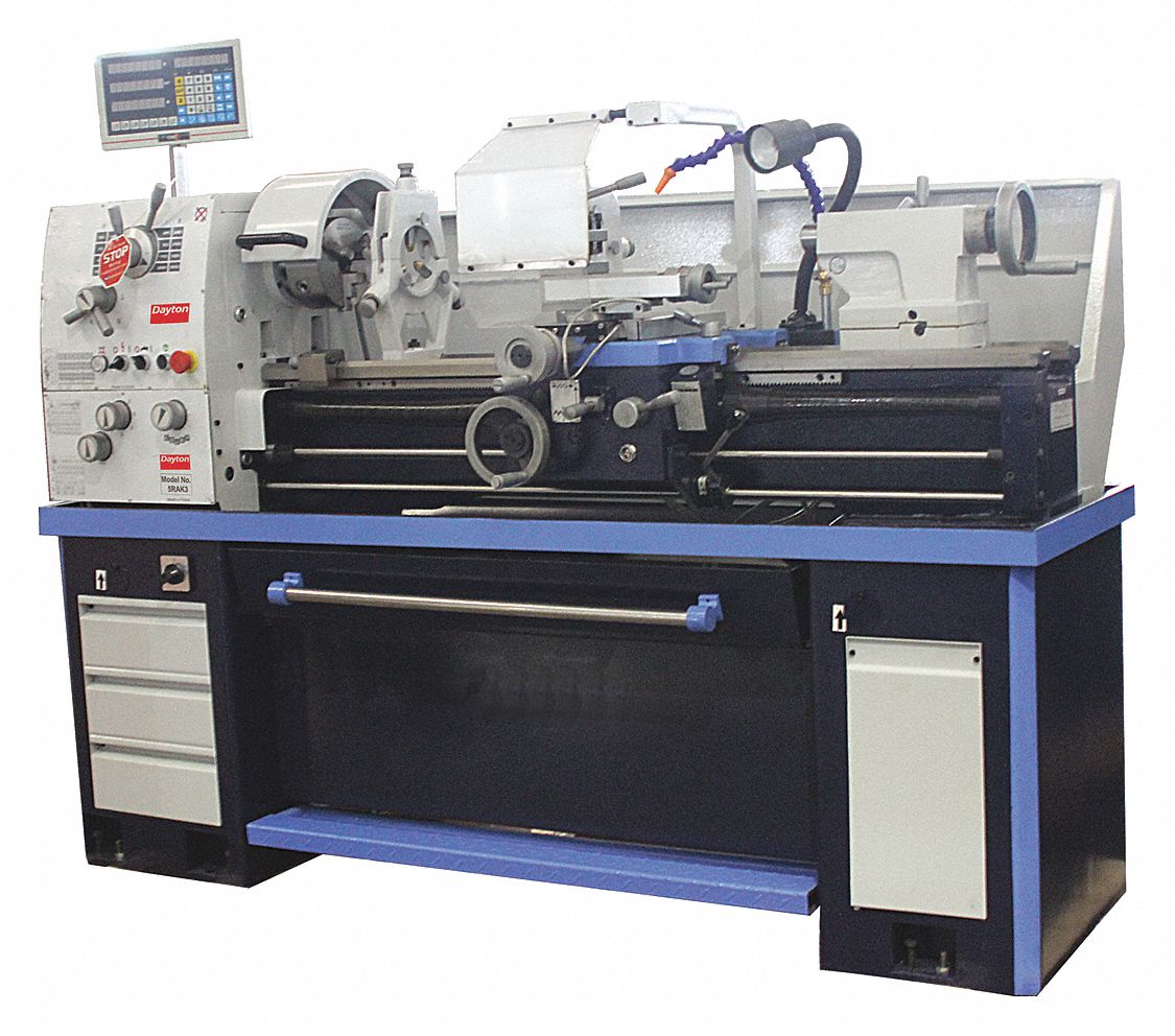 DAYTON Engine Lathe,8" Bed W,7" Cross Travel - 53UH13|53UH13 - Grainger