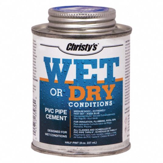 CHRISTY'S, PVC Cement, 8 fl oz, Pipe Cement - 53UH71|RH-WET-HP-24 - Grainger
