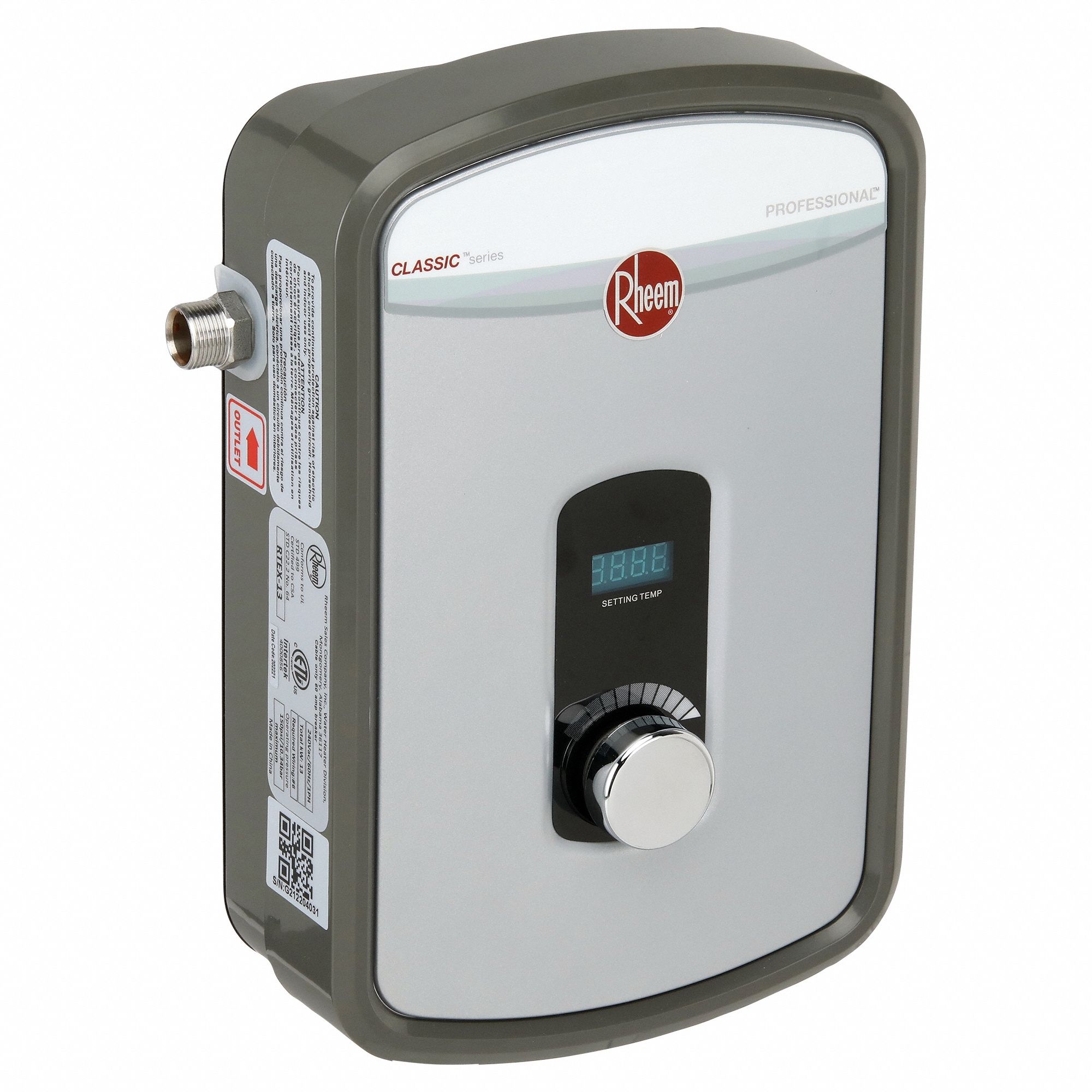 RHEEM, Indoor, 13,000 W, Electric Tankless Water Heater - 53UJ85|RTEX ...