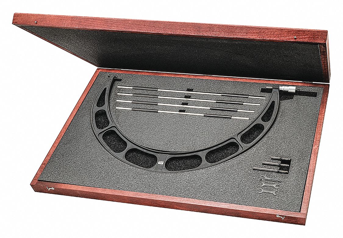 STARRETT, 20 in to 24 in, Mechanical, Mechanical Interchangeable-Anvil ...