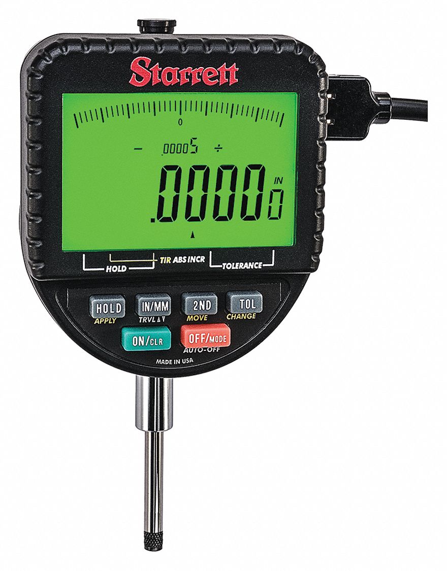 STARRETT, 0 in to 1 in /0 mm to 25 mm, Inch/Metric, Backlit Digital ...
