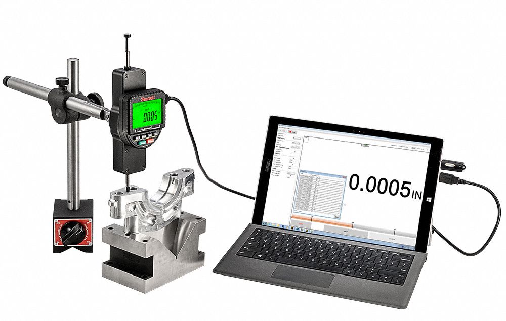 STARRETT Backlit Digital Indicator with Replaceable Back: 0 in to 2 in ...