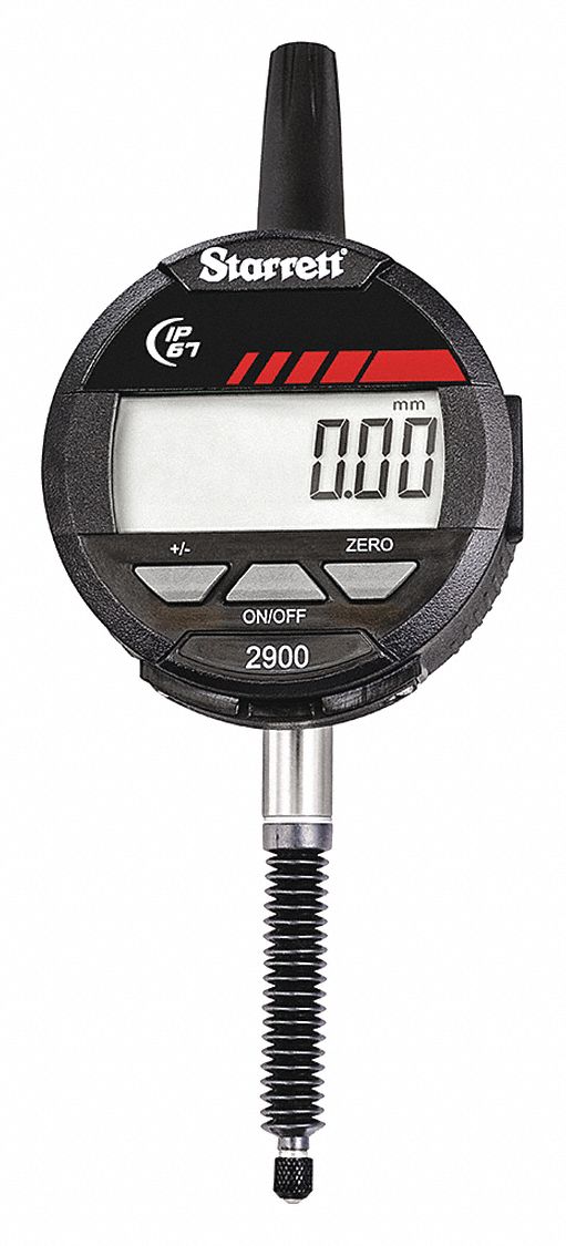 STARRETT, 0 in to 1 in /0 mm to 25 mm, Metric, Digital Indicator ...