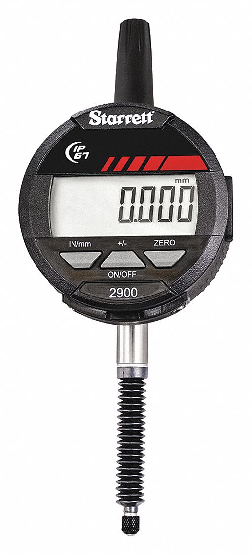 STARRETT, 0 in to 1 in /0 mm to 25 mm, Inch/Metric, Digital Indicator - 53VD83|2900-3ME-25 ...