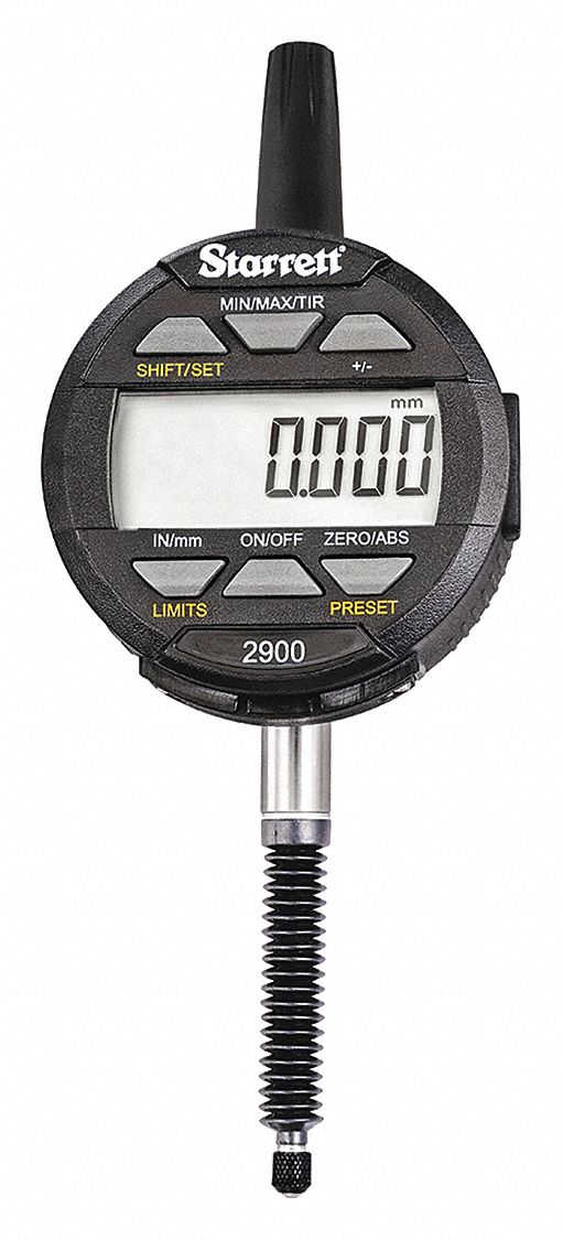 STARRETT, 0 in to 1 in /0 mm to 25 mm, Inch/Metric, Digital Indicator ...