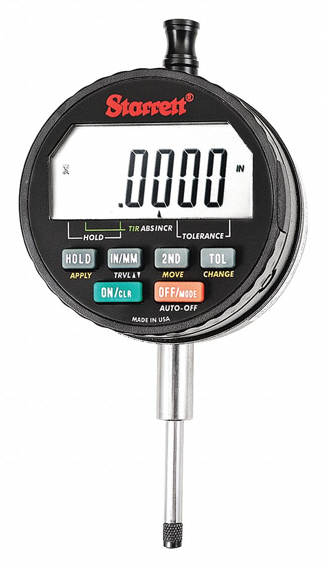 STARRETT, 0 in to 1 in /0 mm to 25 mm, Inch/Metric, Digital Indicator ...