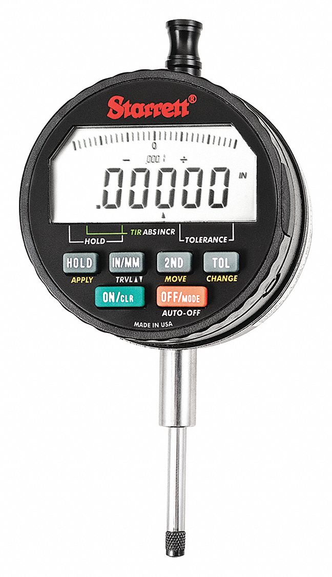 STARRETT, 0 in to 1 in /0 mm to 25 mm, Inch/Metric, Digital Indicator ...