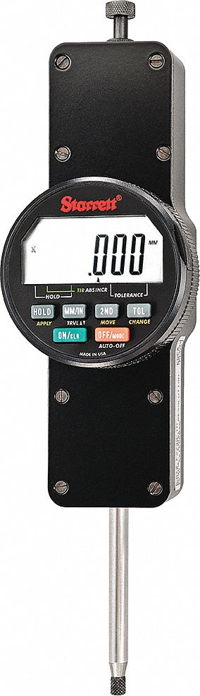 STARRETT, 0 in to 2 in /0 mm to 50 mm, Inch/Metric, Digital Indicator ...