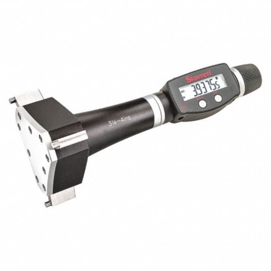 STARRETT Digital 3-Point Inside Micrometer, Inside Micrometer Type 3 ...