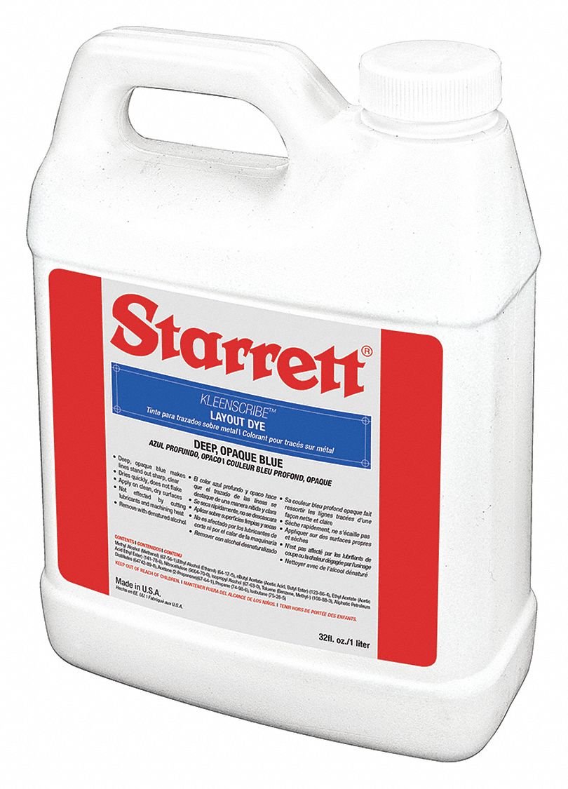 STARRETT, Kleenscribe, 32 fl oz, Layout Dye - 53VF10|1610-32 - Grainger