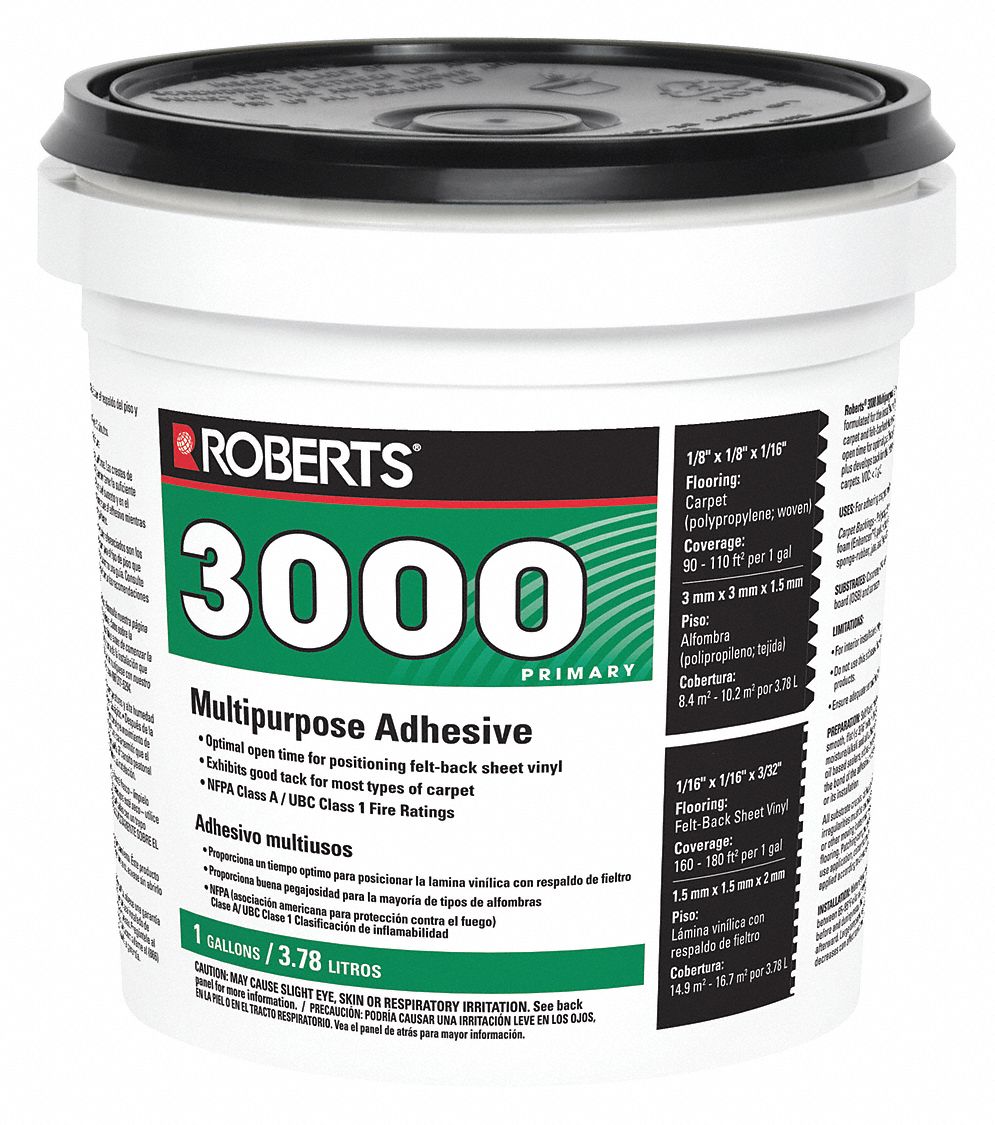 ROBERTS, 3000, 1 gal, Construction Adhesive - 53WC20|3000-1 - Grainger