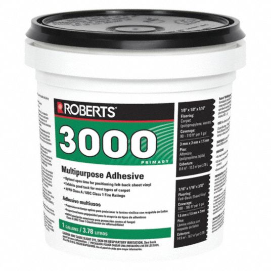ROBERTS, 3000, 1 gal, Construction Adhesive - 53WC20|3000-1 - Grainger