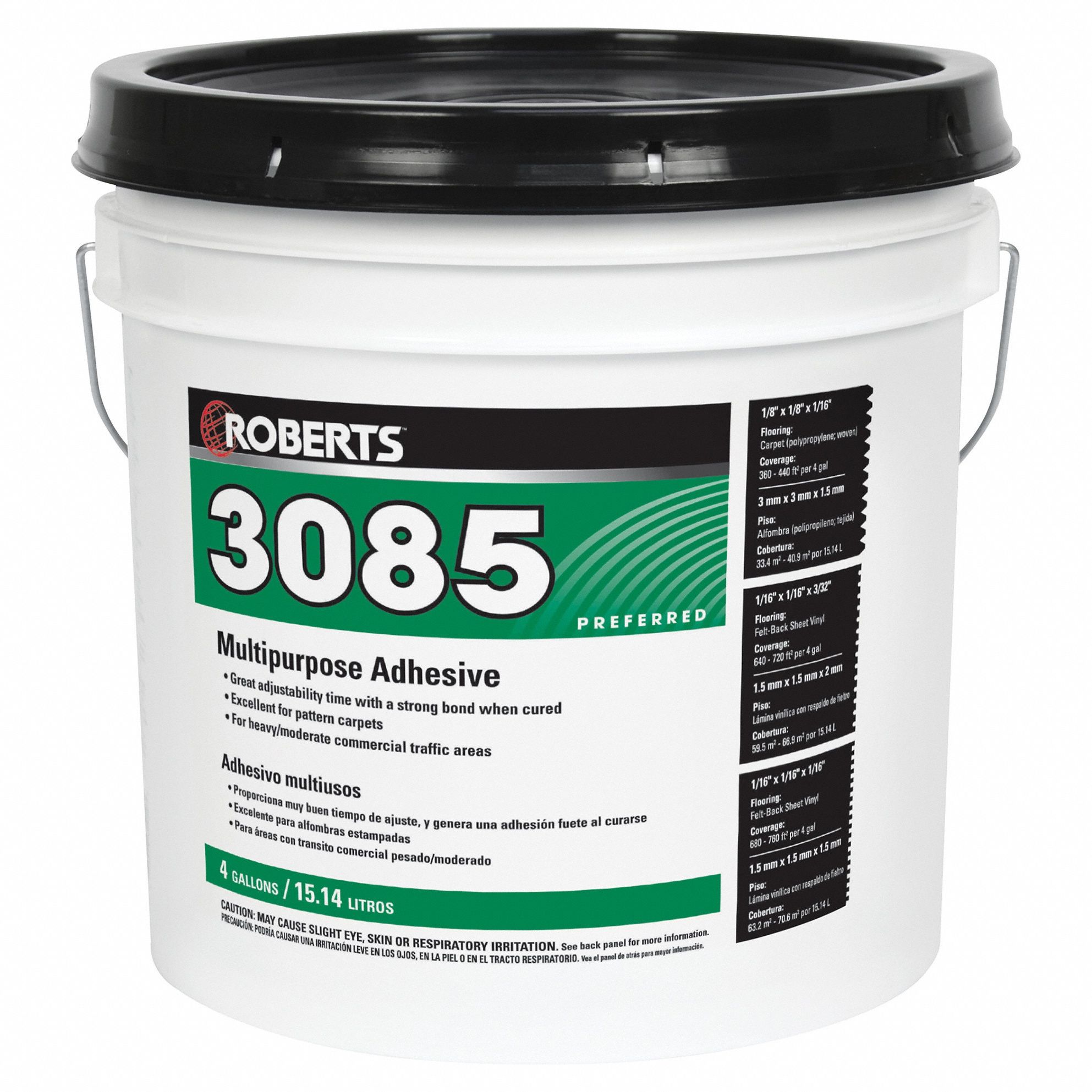 ROBERTS, 3085, 4 gal, Construction Adhesive - 53WC23|3085-4 - Grainger