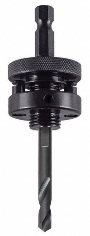 MORSE Hole Saw Arbor: Std, 5/8"-18 Thread Size, Hex Arbor Shank ...