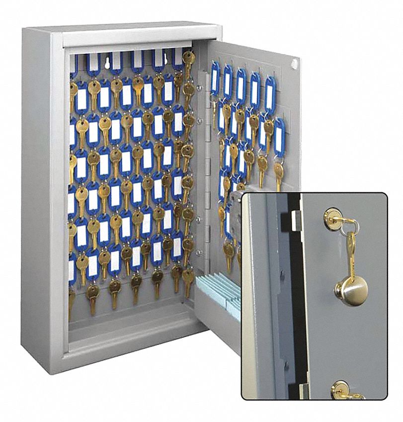 STEELMASTER KEY CABINET,DUAL KEY DEADBOLT,80 CAP. - Key Cabinets and ...
