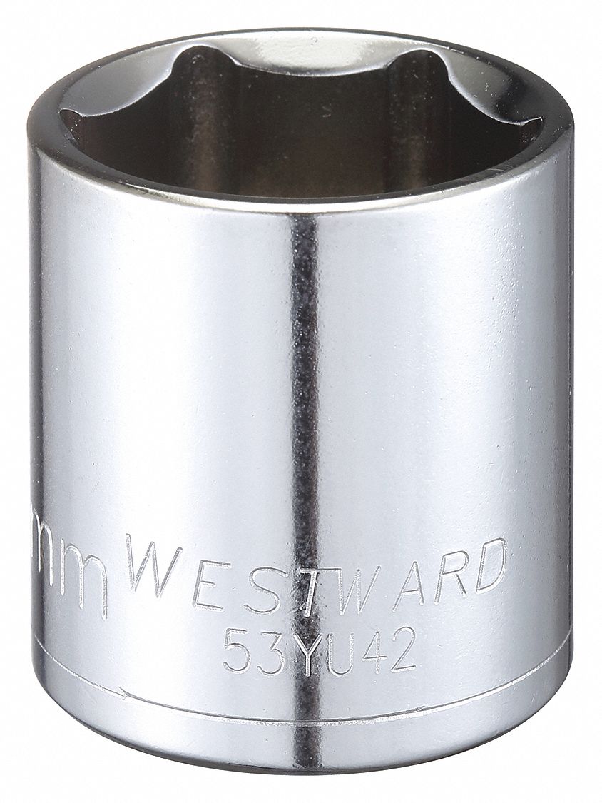 WESTWARD Socket, 1/2 in Drive Size, 30 mm Socket Size, 6-Point, Alloy ...
