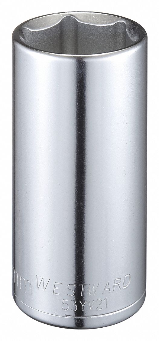WESTWARD Socket: 1/2 in Drive Size, 30 mm Socket Size, 6-Point, Deep ...