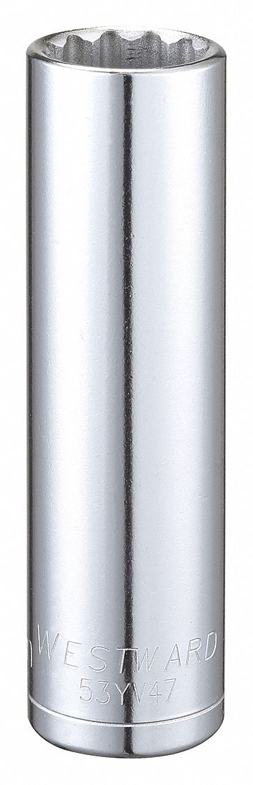 WESTWARD SOCKET,17MM,12 PT,DEEP,1/2" DRIVE - Sockets - EBP53YV47 ...