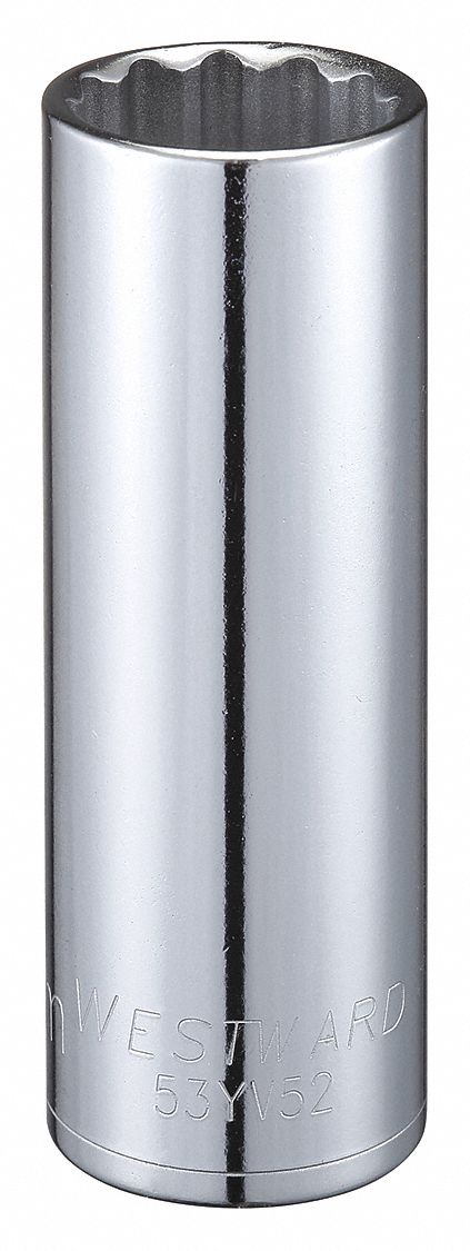 WESTWARD SOCKET,22MM,12 PT,DEEP,1/2" DRIVE - Sockets - EBP53YV52 ...