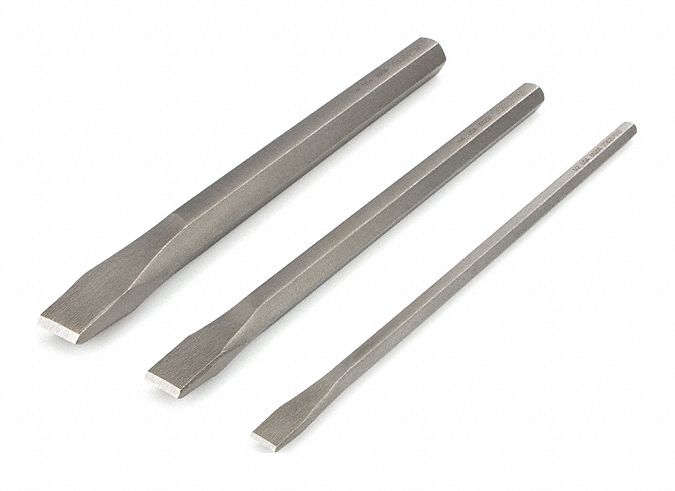Long Cold Chisel Set,1/2 3/4 1" 3 pcs. - Grainger