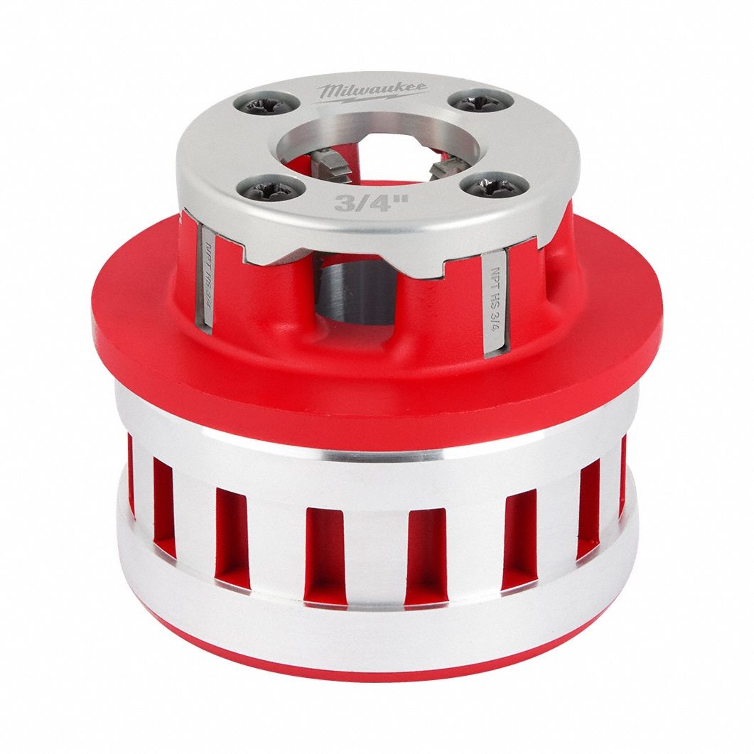 MILWAUKEE, 12R, For 3/4 in Pipe, Pipe Threading Die Head - 824XZ1|48-36 ...